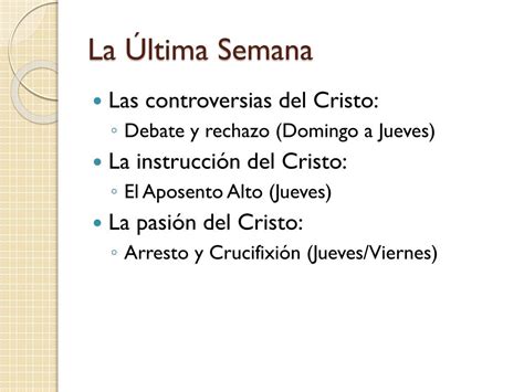 PPT La Última Semana de Jesús PowerPoint Presentation free download