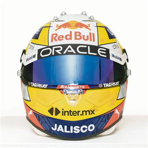 Casco Checo Pérez GP Mónaco 2022 Escala 1 2 Fórmula