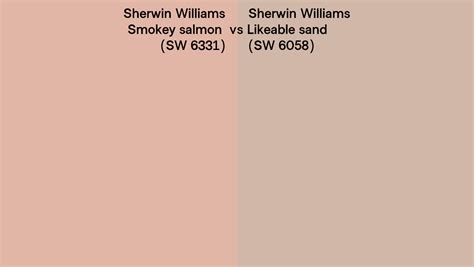 Sherwin Williams Smokey Salmon Vs Likeable Sand Side By Side Comparison