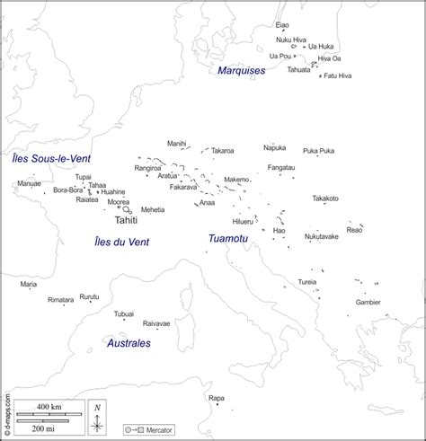 Polynésie française détails carte géographique gratuite carte