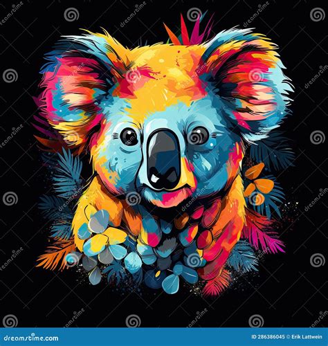 Cute Koala Clip Art Or T Shirt Design Illustration Stock Illustration