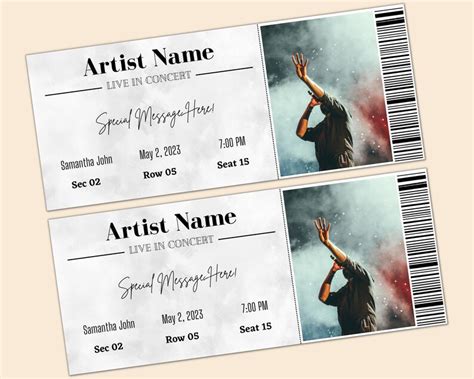 Editable Concert Ticket Canva Template Customize To Your Liking Music