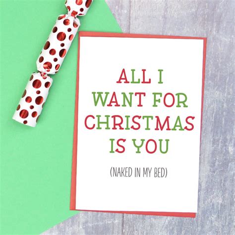 Want You Naked Christmas Card For Boyfriend Husband Etsy UK