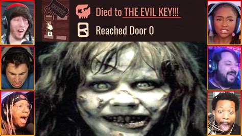 Gamers React To The Evil Key Jumpscare DOORS SUPER HARD MODE ROBLOX
