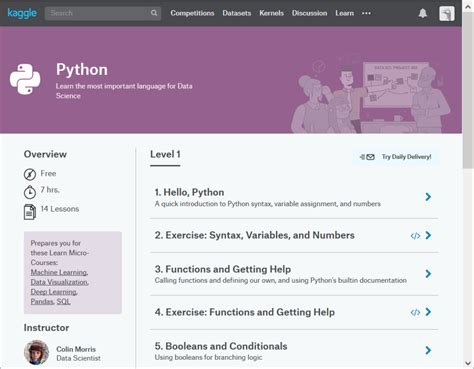 is kaggle suitable to teach programming with python
