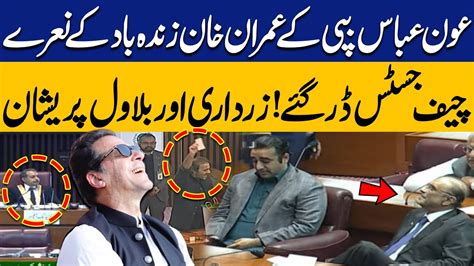 Pti Senator Aon Abass Bappi Raised Slogans Of Imran Khan Cheif Justice