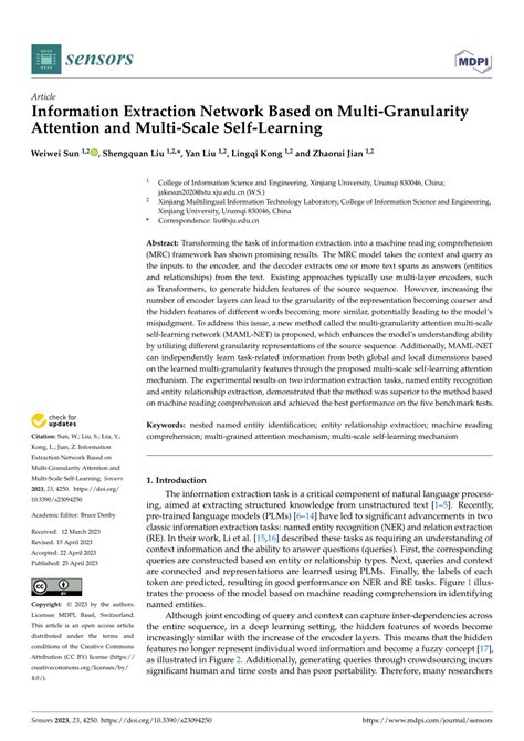 pdf information extraction network based on multi granularity attention and multi scale self