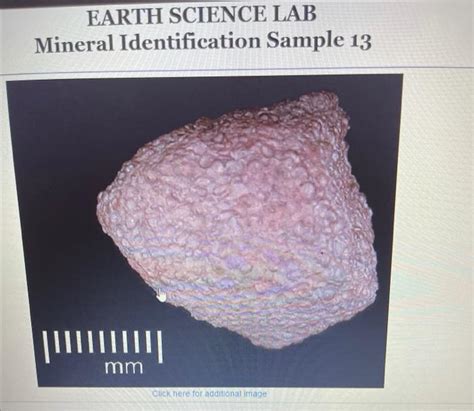 Solved Earth Science Lab Mineral Identification Sample Mm Chegg