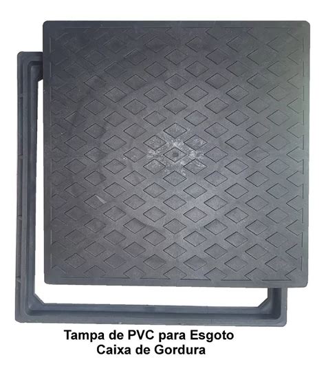 2 tampa De Pvc Para Caixa De Esgoto 40x40 C Aro Frete grátis