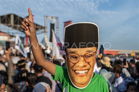 Kampanye Akbar Anies Baswedan Di Palembang ANTARA Foto