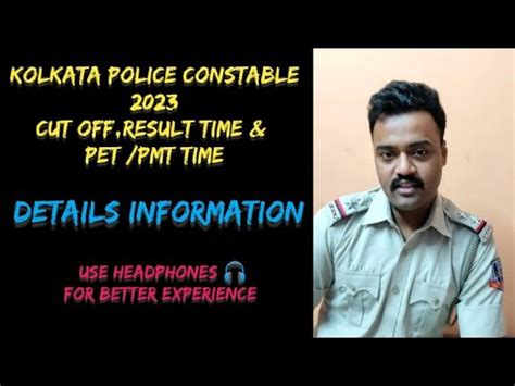 KOLKATA POLICE CONSTABLE 2023 PRELIMINARI EXAM CUT OFF Result Run