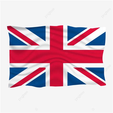 Bandera Nacional Del Reino Unido Ondeando Vector Transparente PNG