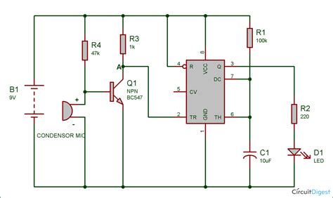 Clap Switch Circuit Diagram Using Ic