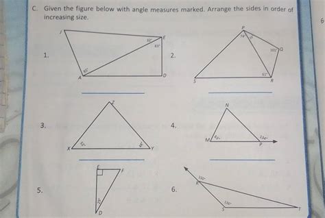 Solved Given The Figure Below With Angle Measures Marked Arrange The
