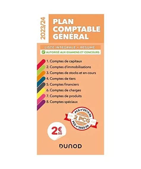 PLAN COMPTABLE GÉNÉRAL 2023 24 Liste intégrale des comptes 2023 2024