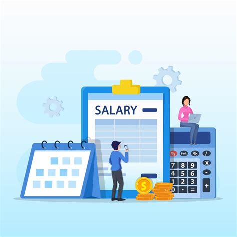 Salary Vector Concept Online Income Calculate And Automatic Payment