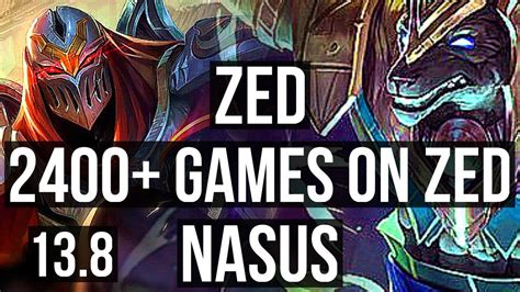 Zed Vs Nasus Mid Games M Mastery Kr Grandmaster