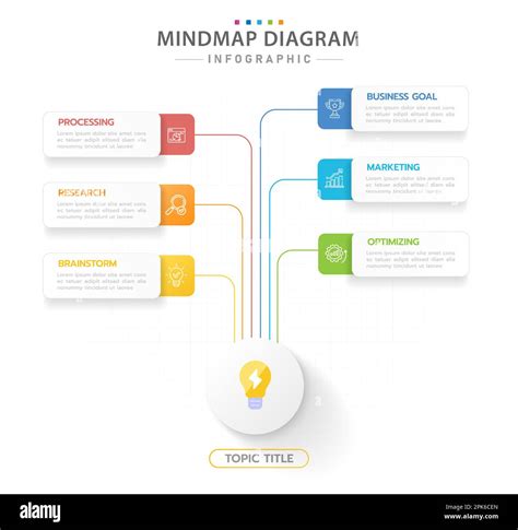 Infographic Template For Business 6 Steps Modern Mindmap Diagram With
