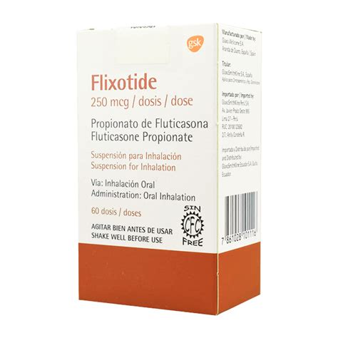 Flixotide 250Mcg Gsk Suspensión para Inhalación 60 Dosis Farmacias
