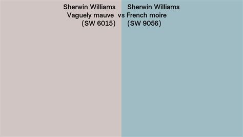 Sherwin Williams Vaguely Mauve Vs French Moire Side By Side Comparison