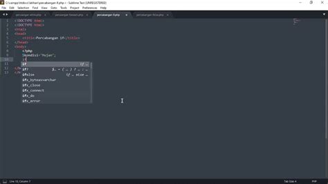 tutorial perulangan dan percabangan di php youtube