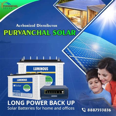 12 V 150Ah Luminous LPT12150H Tall Tubular Solar Battery At Rs 13500 In