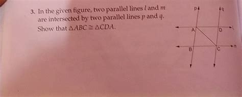 In The Given Figure Two Parallel Lines L And M Are Intersected By Two