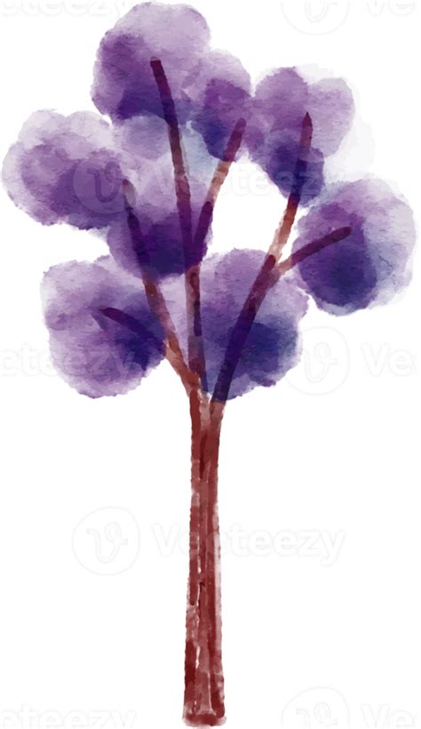 Tree Watercolor Illustration Png