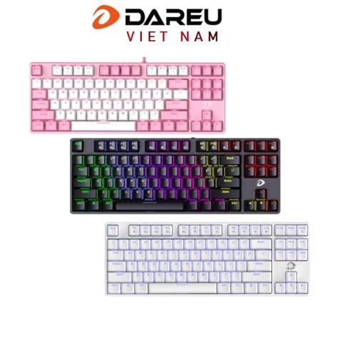 Bàn Phím Cơ Gaming DAREU EK87 Black RED Led Blue Brown Red D Switch