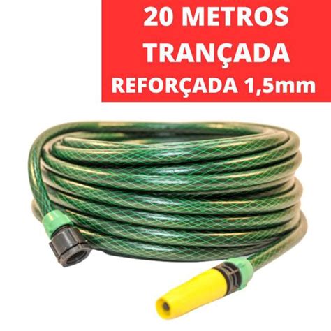 Mangueira De Jardim TRANÇADA 20 METROS Resistente Flexível Reforçada