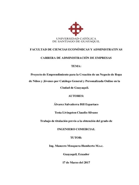 Completable En línea PLAN DE NEGOCIO PARA LA CREACIN DE UNA Fax