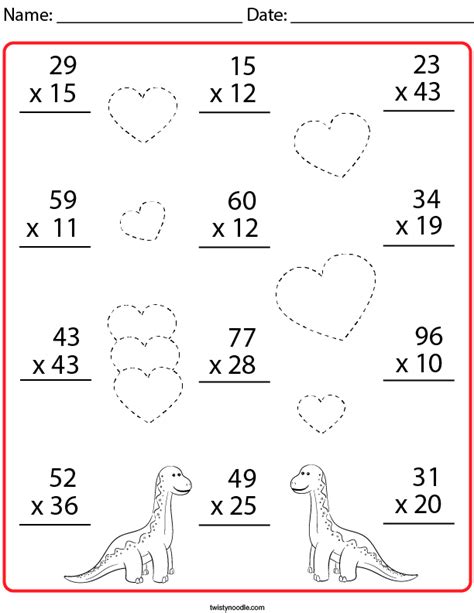 Double Digit Multiplication Worksheets Math Monks Worksheets Library