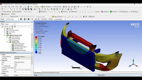 ANSYS Workbench Dynamic Analysis Of Bumper Explicit Dynamics