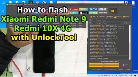 How To Flash Xiaomi Redmi Note 9 Redmi 10X 4G With UnlockTool YouTube