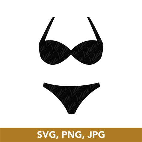 Girl Swimsuit SVG PNG Swimwear Bikini Bra And Underwear Clipart