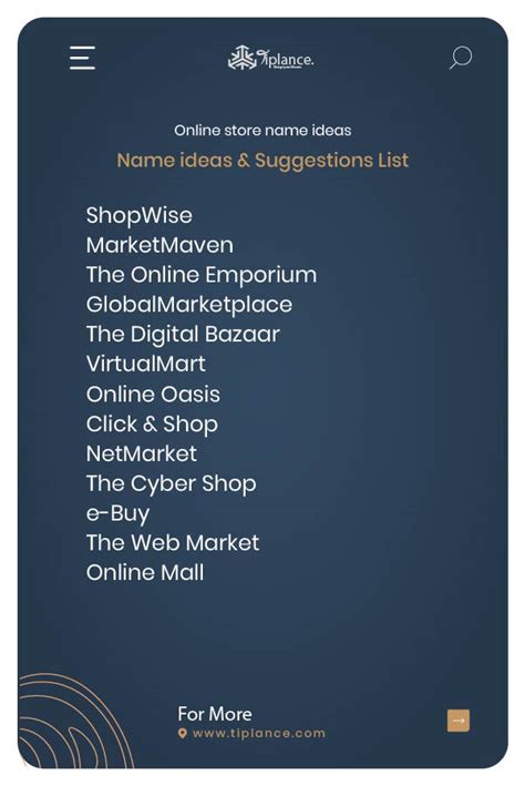 Online Store Name Ideas Tiplance