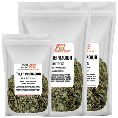 MIĘTA PIEPRZOWA 2 5kg Herbata suszona liście mięty 10732743185 Allegro pl