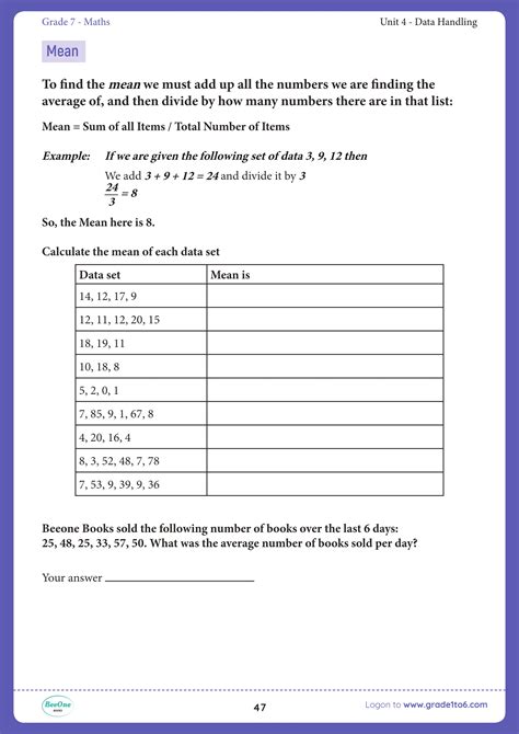 Cbse Class Maths Data Handling Worksheet Class To