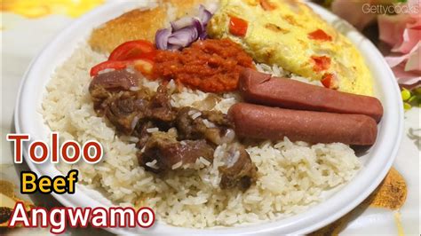 How To Make Ghanaian Angwamo Oil Rice Toloo Beef Angwamo Recipe YouTube