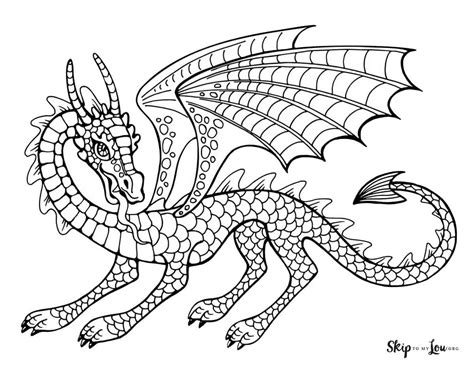 Dragon Coloring Page Skip To My Lou Coloring Nation