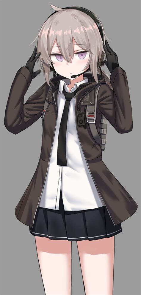 Safebooru 1girl Ahoge Backpack Bag Black Gloves Black Jacket Black Neckwear Black Skirt
