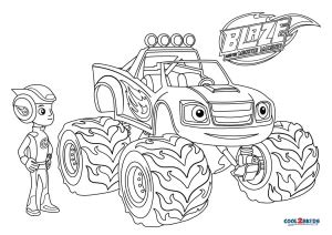 Coloriages Blaze et les Monster Machines Coloriages Gratuits à Imprimer