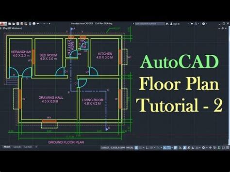 AutoCAD Floor Plan Tutorial For Beginners 2 YouTube Autocad Layout
