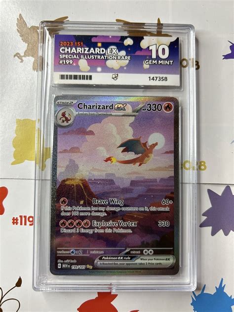 Charizard EX 199 165 Scarlet Violet 151 ACE 10 PSA Eq GEM MINT EBay