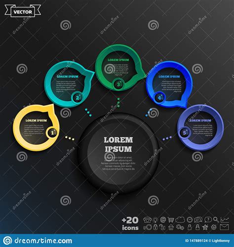 Dise O Infographic Del Vector Con Los C Rculos Coloridos Concepto Del