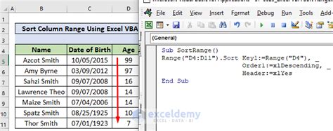 How To Sort Range Using VBA In Excel 6 Examples ExcelDemy