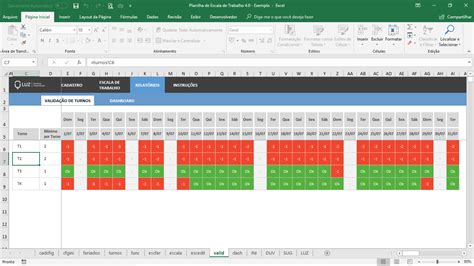 Planilha De Escala De Trabalho Em Excel Planilhas Prontas
