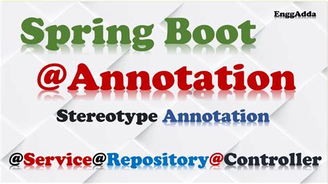 Spring Boot Annotations Spring Boot Stereotype Annotation Component