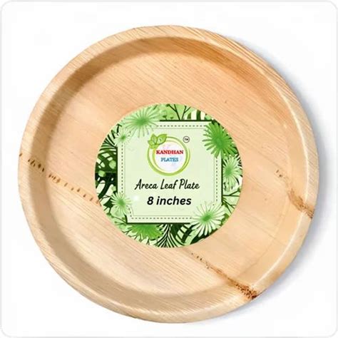 Kandhan Areca Leaf Plates 8 Inch Dinner Plate At Rs 4 Piece Pakku