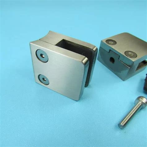 GLASHALTER MINI 30X30 Mm ECKIG Edelstahl VA Glasklemme Glas Halter EUR